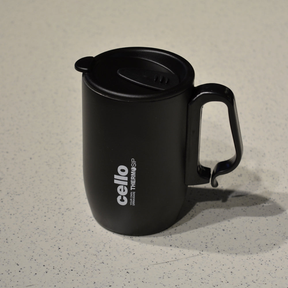 Cello Duro Coffee Style Double Wall Insulated Mug with Lid | 1 Pc