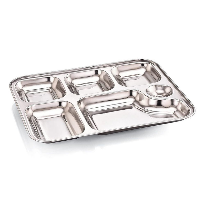 Softel Stainless Steel 5 in 1 Partition Plate with Achar compartment