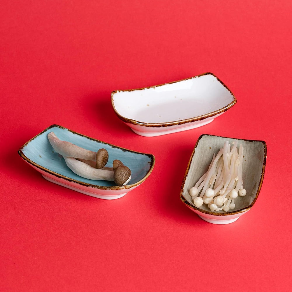 Rena Amalfi Porcelain Boat Shape Dining Table Platter | Serving Tray