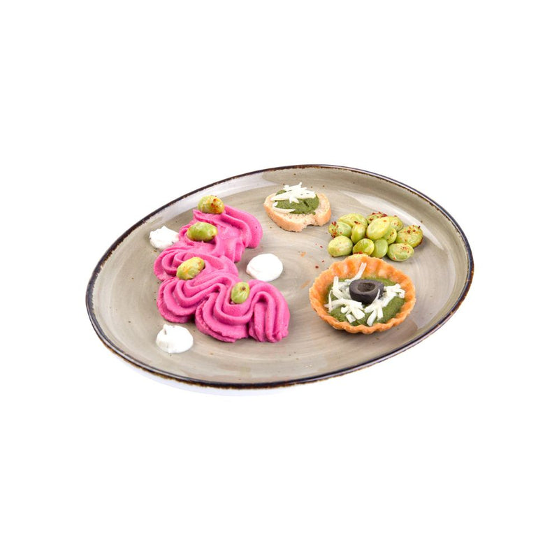 Rena Amalfi Porcelain Ovate Shape Dining Table Platter | Serving Tray