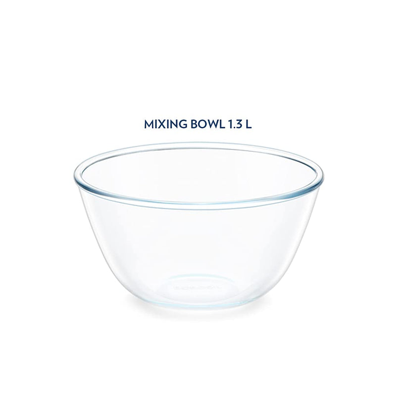 Borosil Glass Mixing & Serving Bowl | Oven & Microwave Safe | Transpar