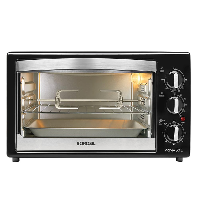 Borosil Prima 30 Litres Digital Oven Toaster & Grill | Motorized Rotis