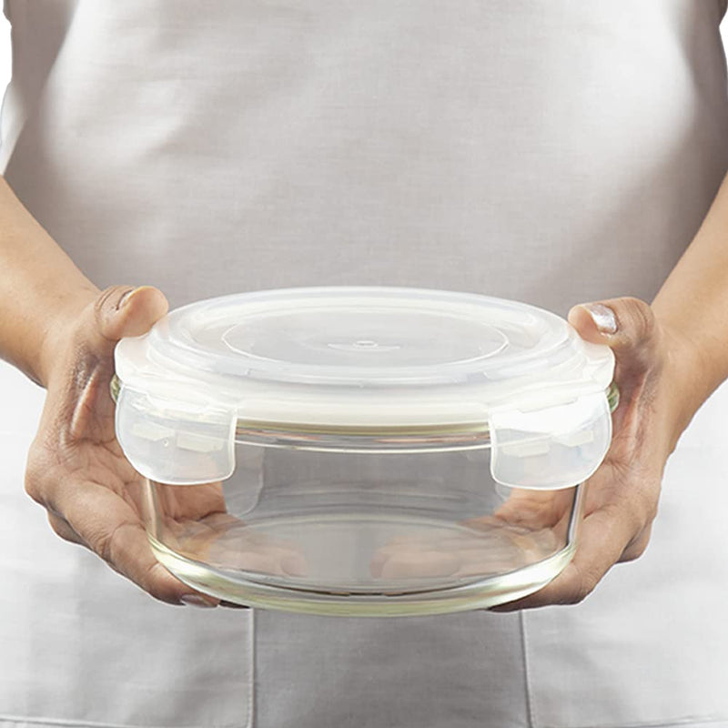 Borosil Klip n Store 400 ML + 620 ML + 950 ML Round Glass Container