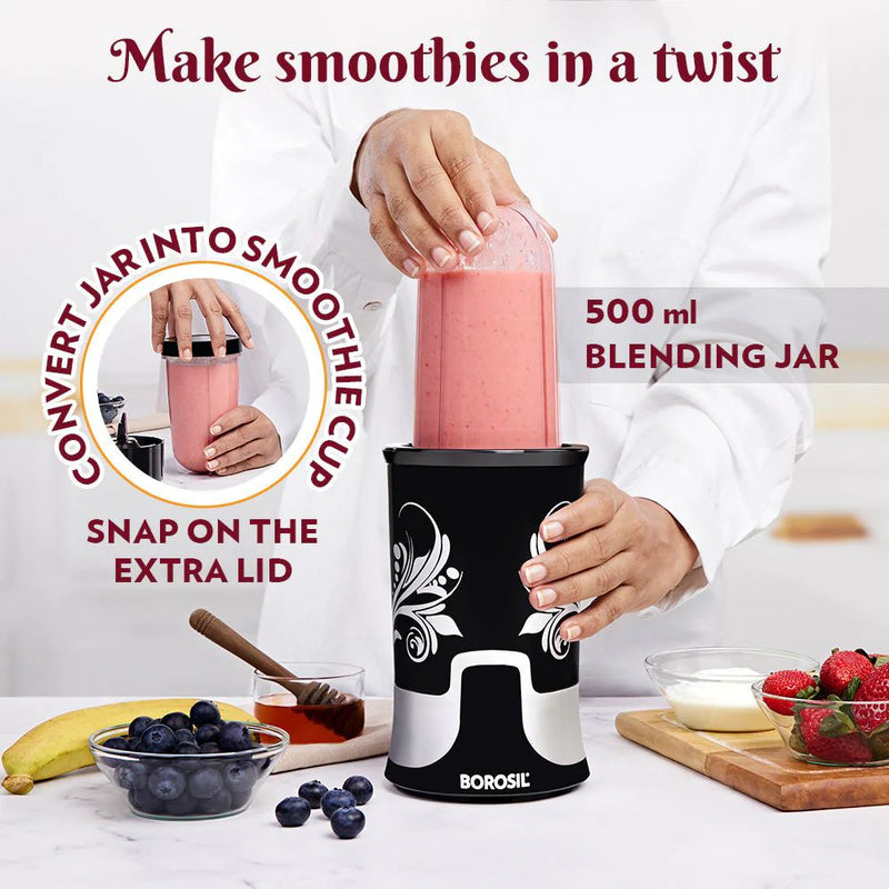 Borosil Nutrifresh 400 Watts NB 01 Blender Grinder & Smoothie Maker