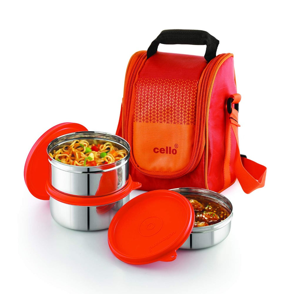 Cello Stainless Steel Matiz Max Fresh 3 Container Lunch Box – Rasoi Shop