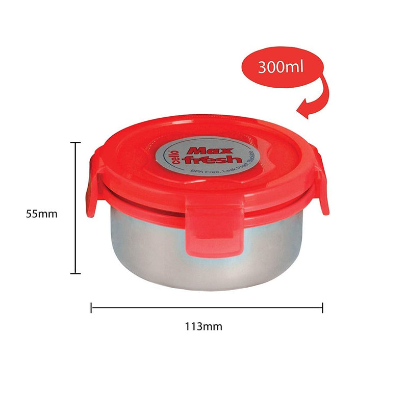 Cello Max Fresh Supremo 4 Containers Stainless Steel Lunch Box