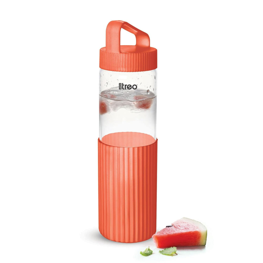 Treo Armor 700 ML Borosilicate Glass Water Bottle with Silicone Sleeve ...