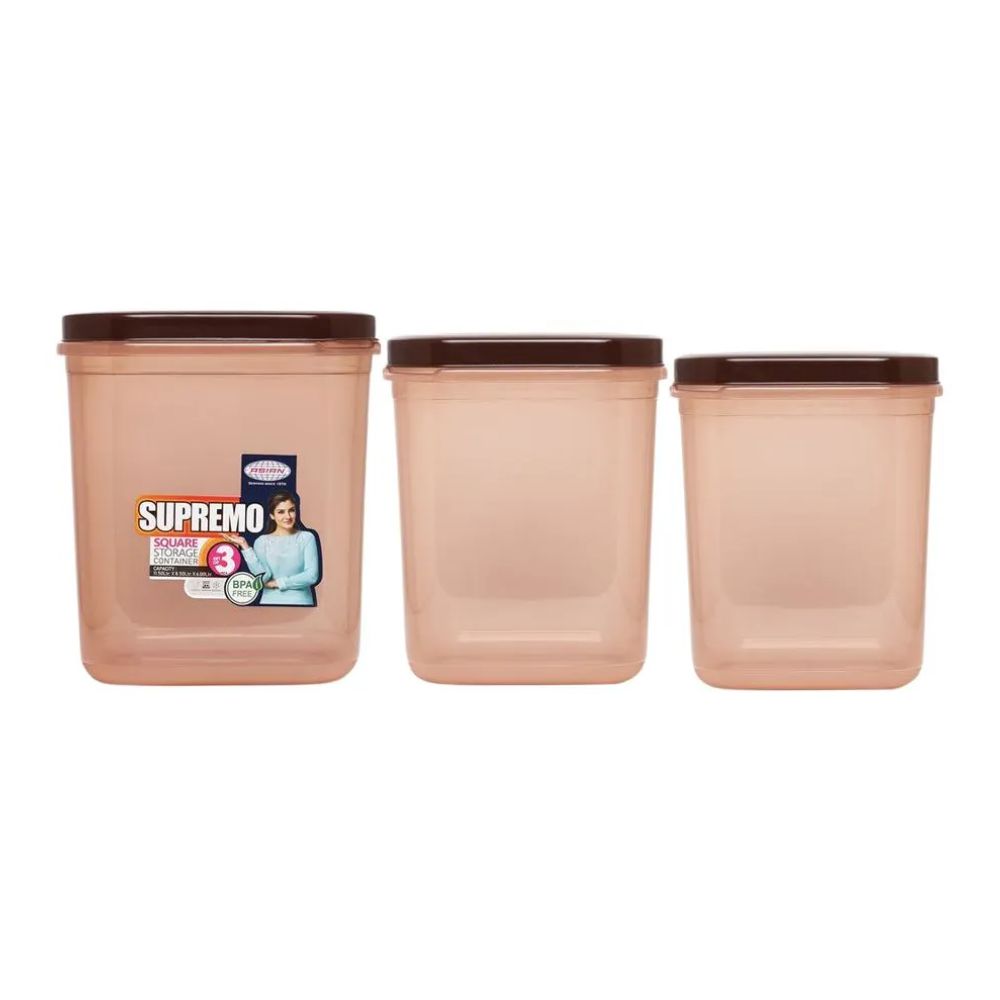 Asian Supremo Square Plastic Storage Container | Stackable | Multipurp