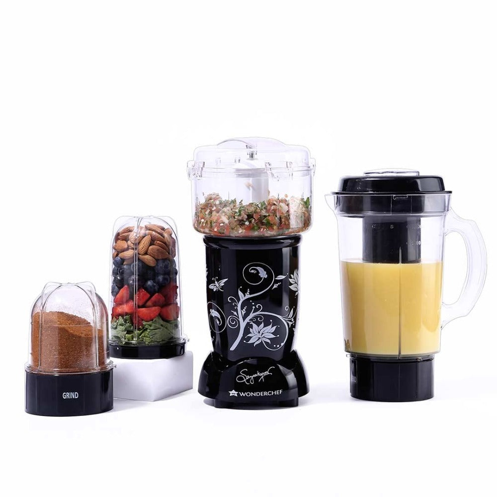 Wonderchef Nutri-blend 400 Watts CKM Juicer Mixer Grinder with 4 Jars