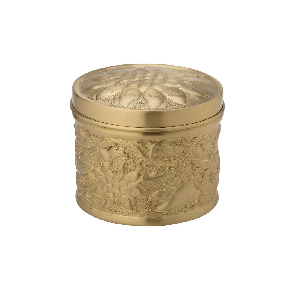 LaCoppera Pure Brass Nikashi Dabba | Spice & Snack Container | 1 Pc ...