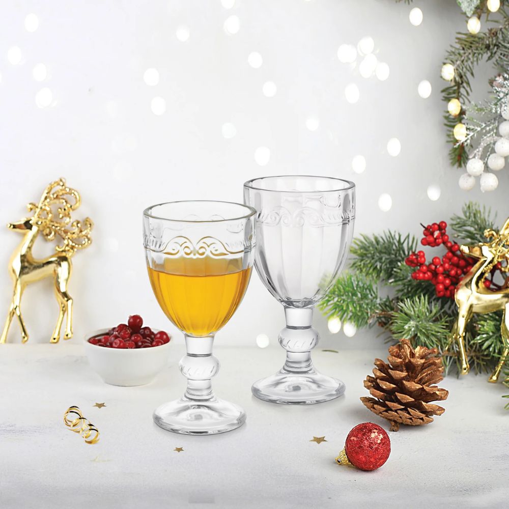 Treo Glace 65 ML Goblet Glass Set | Transparent | Set of 6 Pcs – Rasoi Shop
