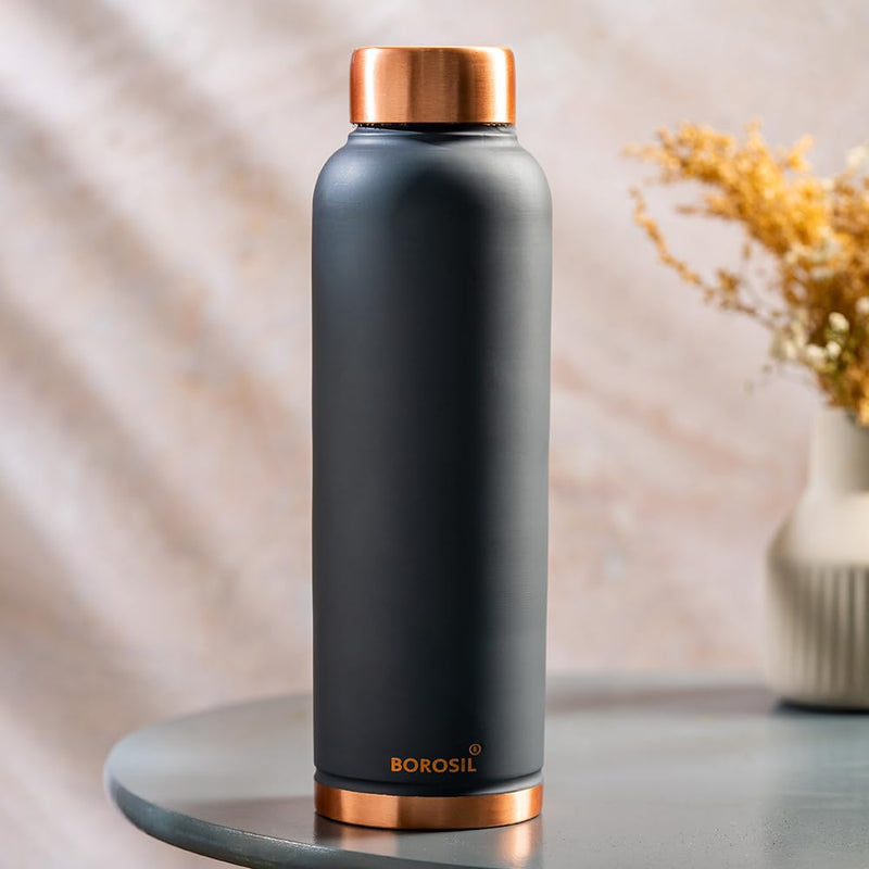 Borosil Eco 1000 ML Powder Coated Matte Finish Copper Bottle | 1 Pc