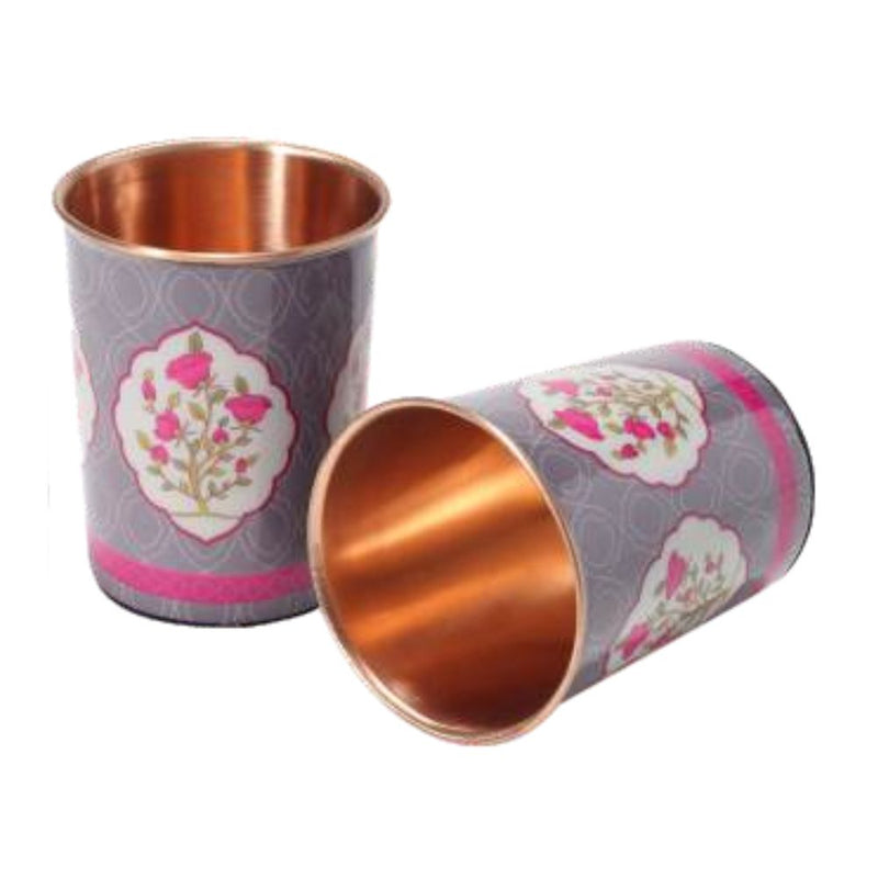 LaCoppera Copper Unique The First Bloom Bottle with 2 Glasses - LG8028