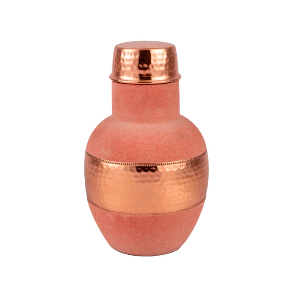 LaCoppera Copper Hammered Monarch Peach Velvet 1500 ML Carafe | 1 Pc ...