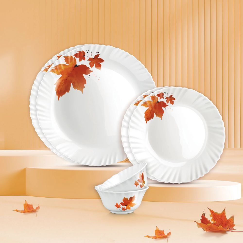 Treo Aurelia Collection Opalware Dinner Set | Set of 6 Pcs – Rasoi Shop