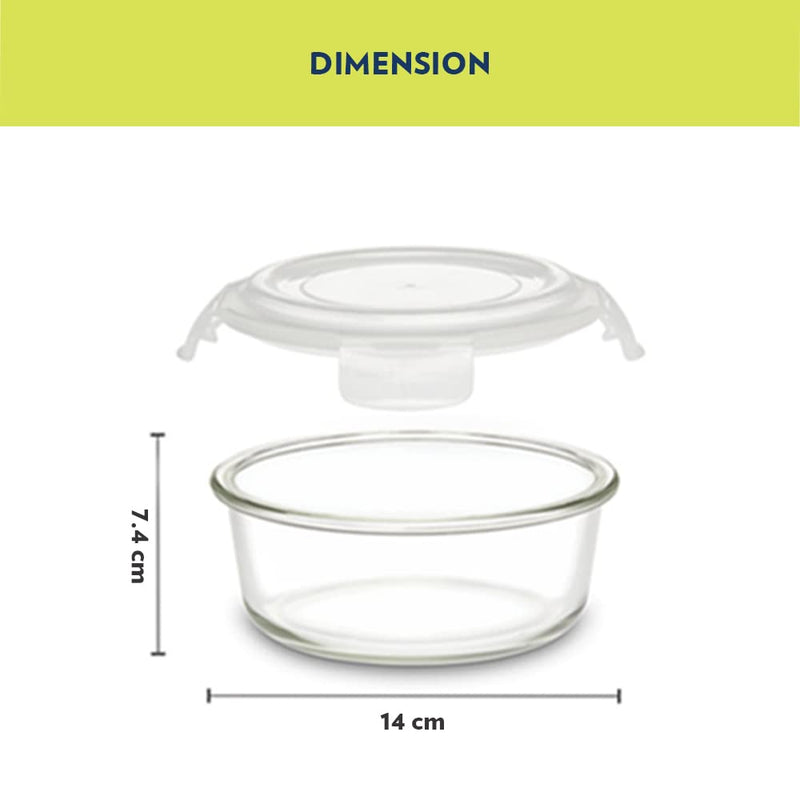 Borosil Glass Pro 3 Containers Lunch Box with Glass Bottle | Lunch Bag