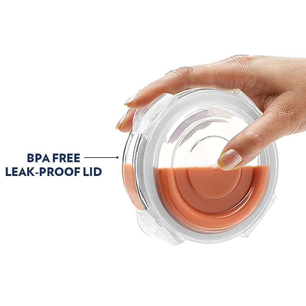 Borosil Glass Pro 3 Containers Lunch Box with Glass Bottle | Lunch Bag