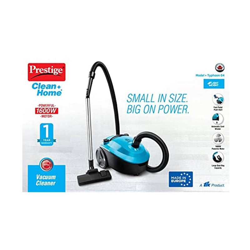 Prestige Clean home Typhoon 04 Vacuum Cleaner, 1600 Watts | Blue & Bla