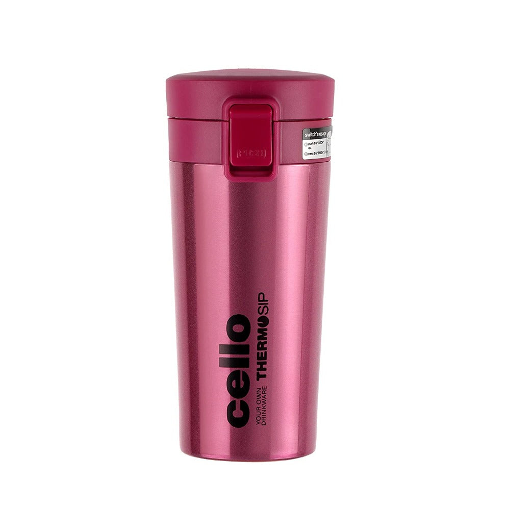 Cello Monty Vacuum Insulated Travel Mug | Hot and Cold | Flask for Tra