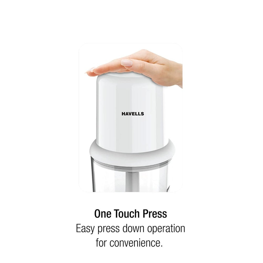 Havells Coral 750 ML Chopper | 200 Watts | White