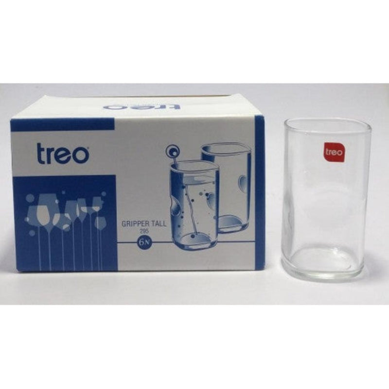 Treo Gripper Tall 295 ML Tumbler | Set of 6 Pcs | Transparent