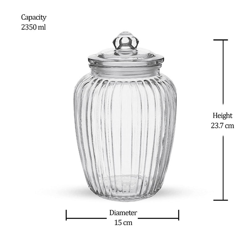 Treo Pot Jar with Glass Lid | Storage Jar | Transparent | 1 Pc