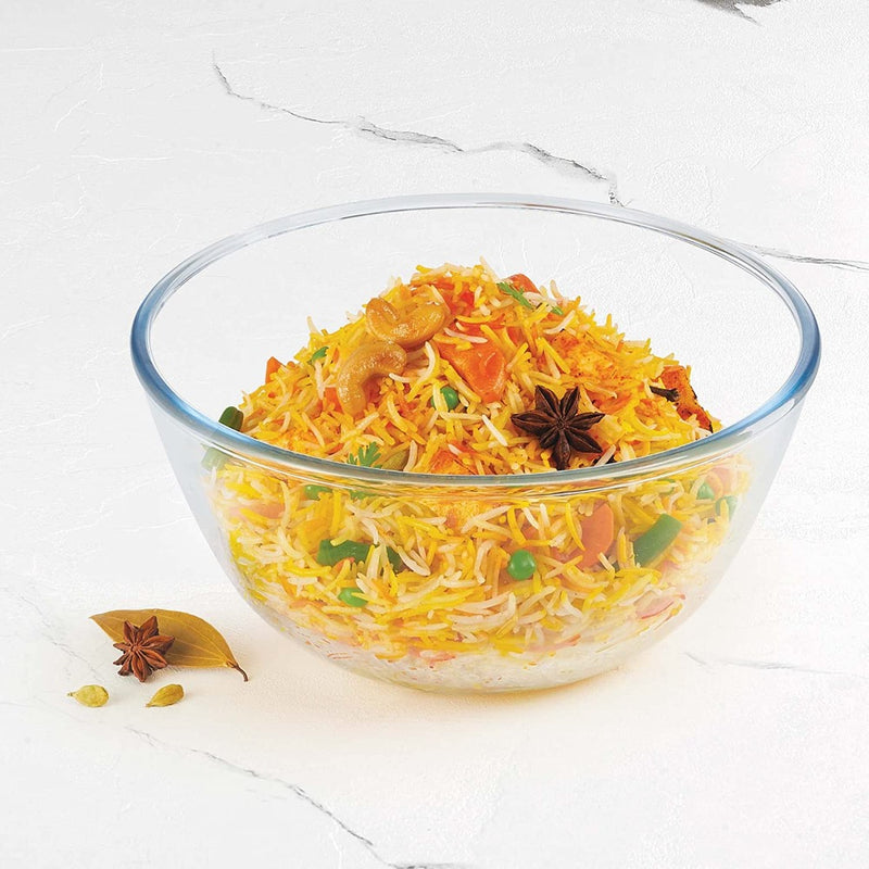 Treo Ovensafe Borosilicate Glass Mixing Bowl | Transparent | 1 Pc