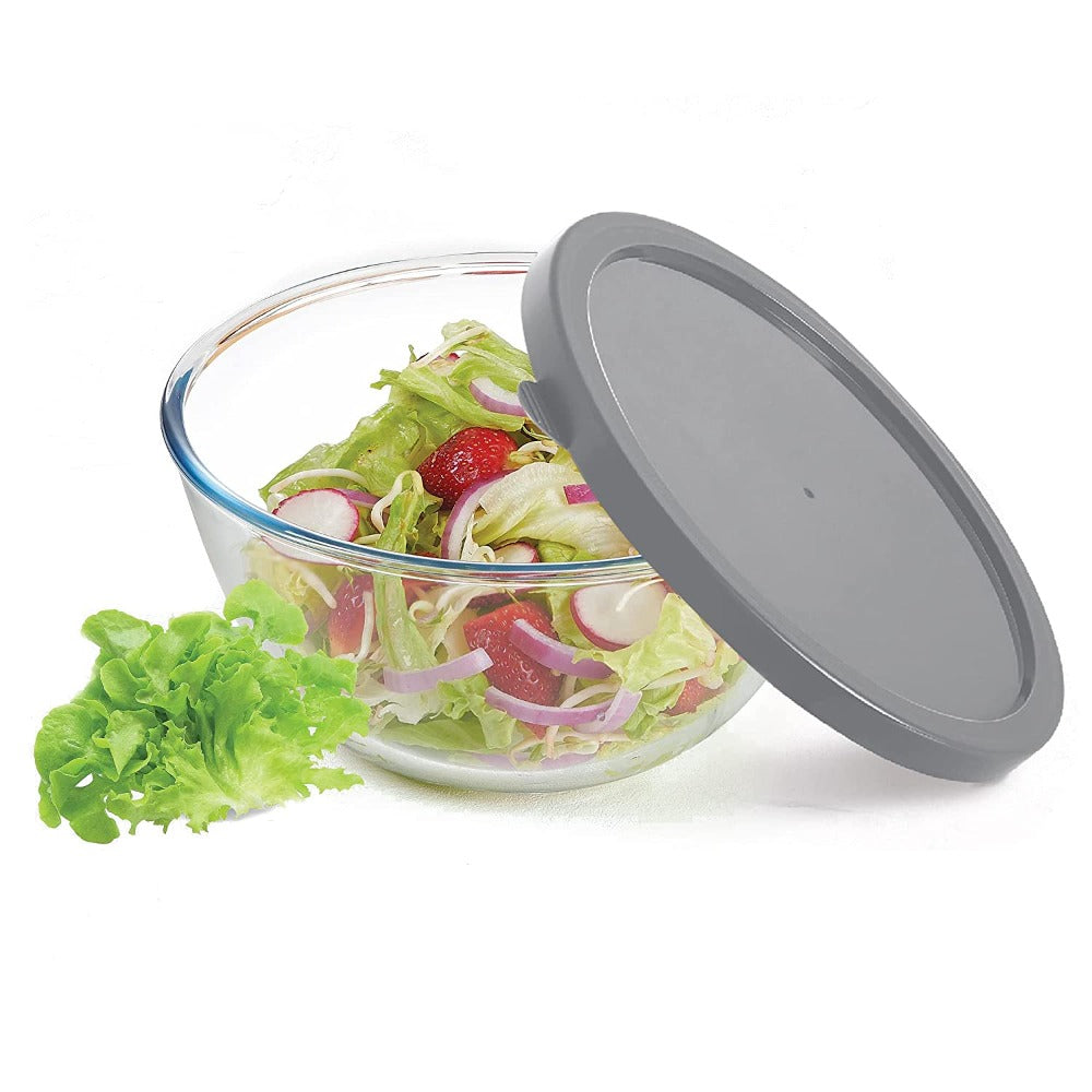 Treo Ovensafe Mixing Borosilicate Glass Bowl with Quick Lid | Transpar