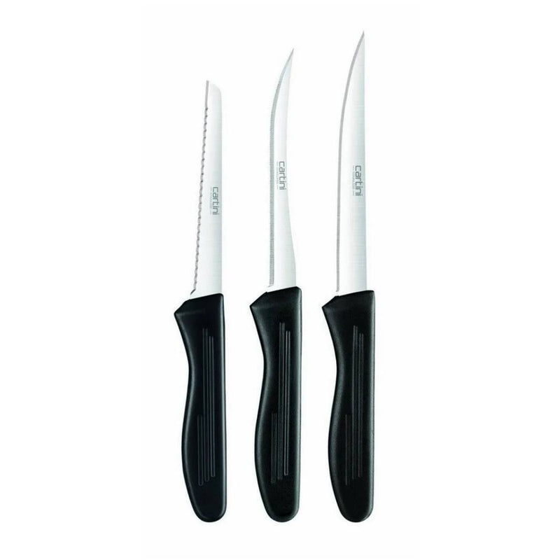 Godrej Cartini Stainless Steel Kitchen Knife Kit | Black | Set of 3 Pc