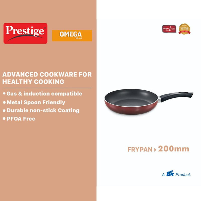 Prestige Omega Deluxe Aluminium Non-Stick Coating Fry Pan | Induction
