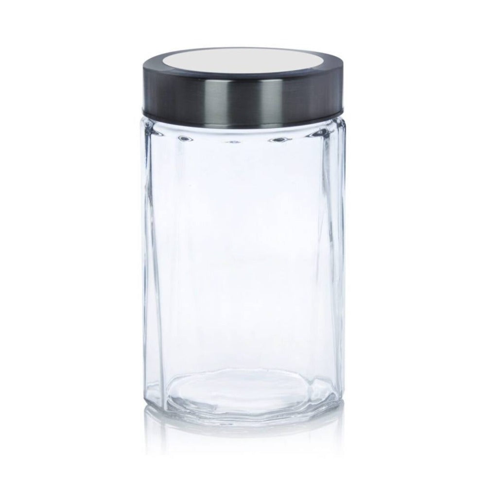 Yera X-Series KPM Glass Storage Jar with Steel Lid | Transparent | 1 P