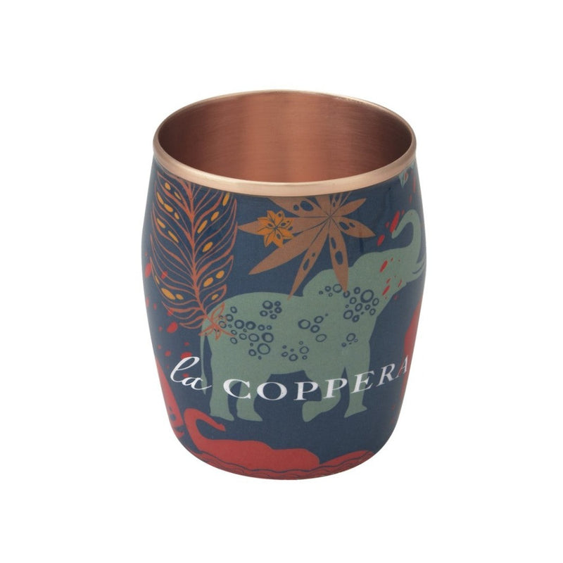 Lacoppera Copper Cooler Texture 250 ML Tumblers | Set of 2 Pcs
