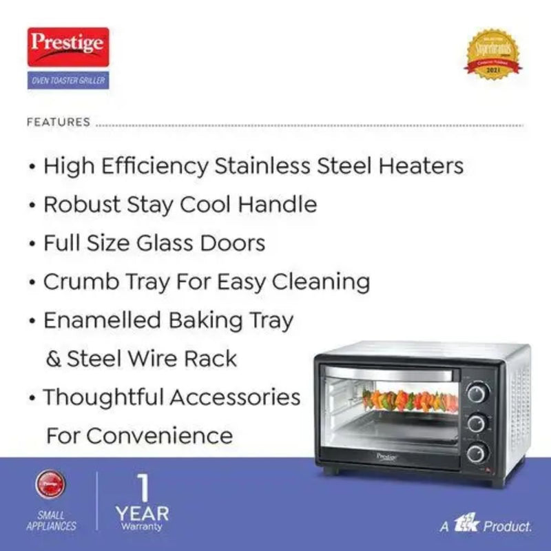 Prestige POTG 28 Litre RC Oven Toaster Griller with Convection and Air
