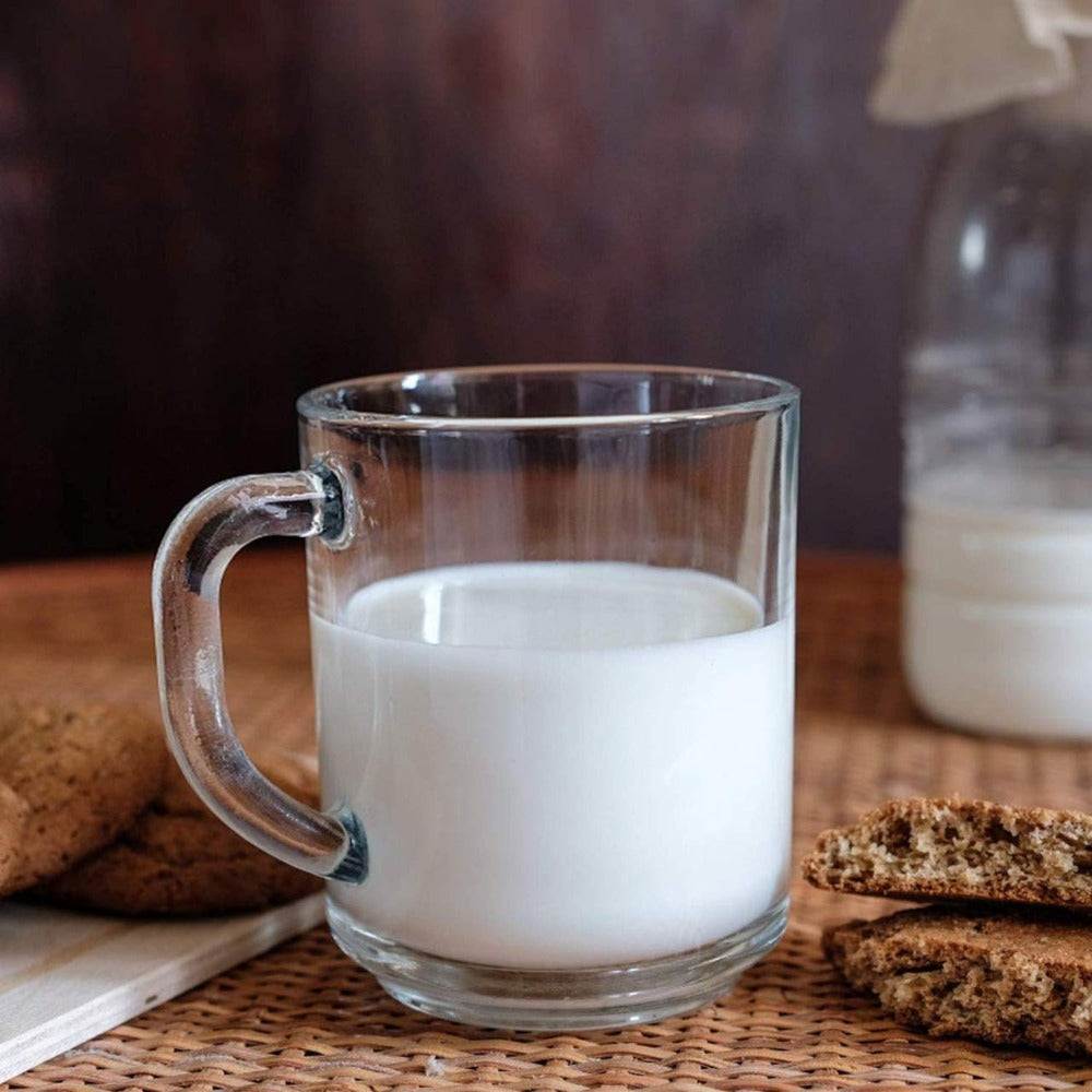 Yera Cosmos 240 ML Glass Tea and Coffee Mugs | Transparent | Set of 6 ...