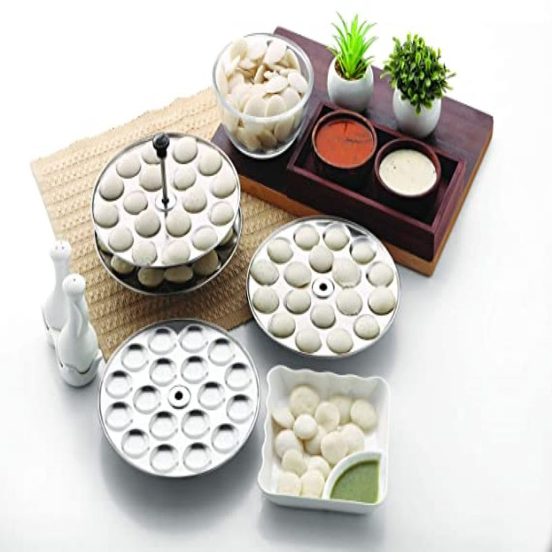 Komal Stainless Steel Mini Idly Stand | Prestige Type | Silver